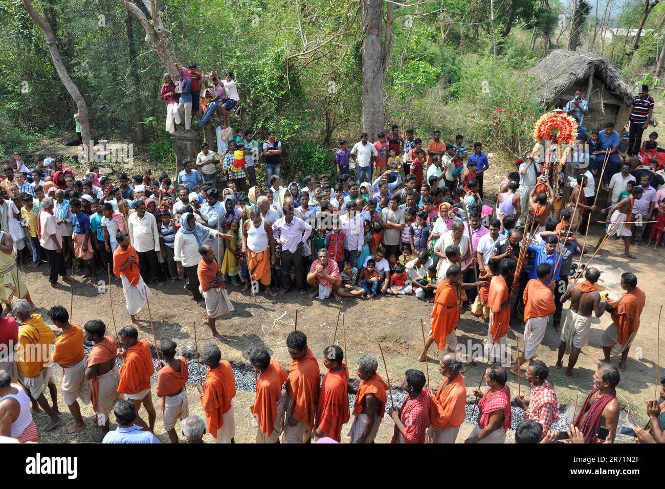 India. Orissa. Rananpur. traditional festival. fire rite Stock Photo ...
