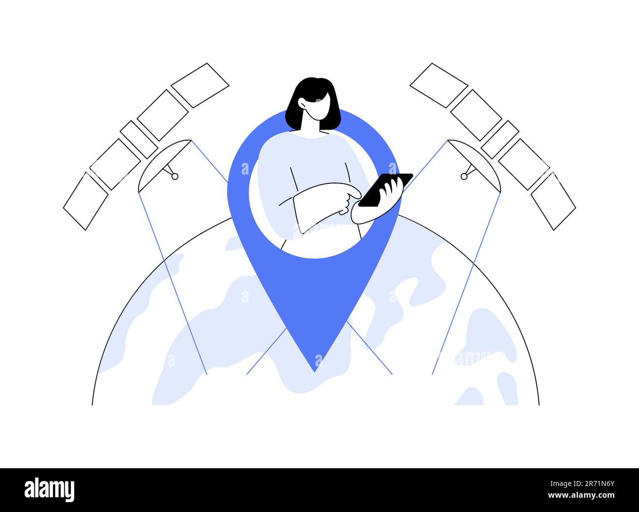 Global positioning system abstract concept vector illustration Stock ...