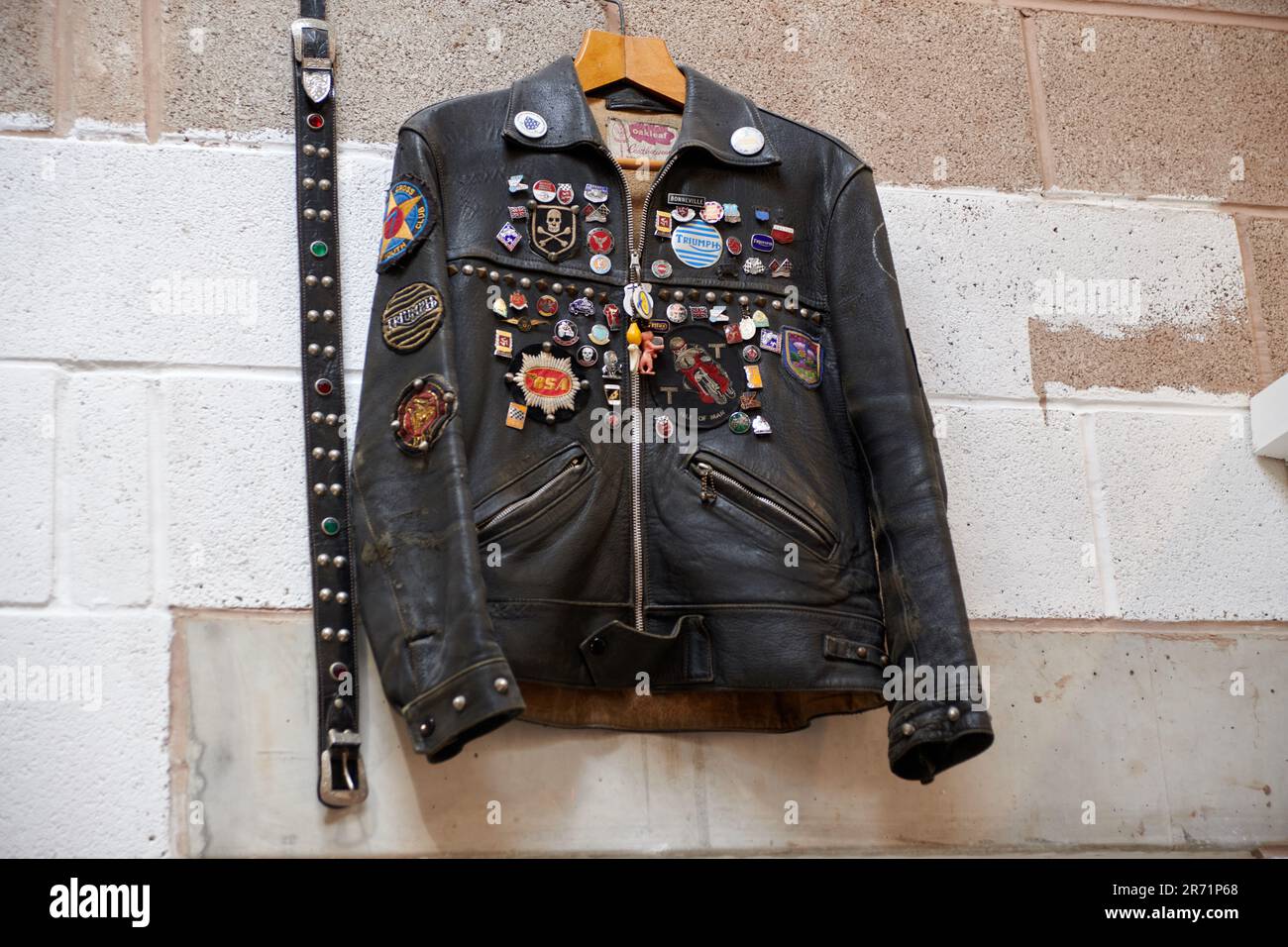 Leather jacket badges hi-res stock photography and images - Alamy