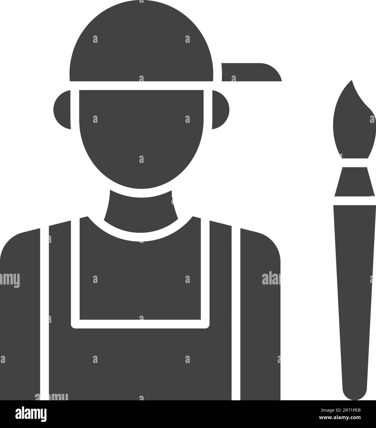 Painter icon vector image. Suitable for mobile application web ...