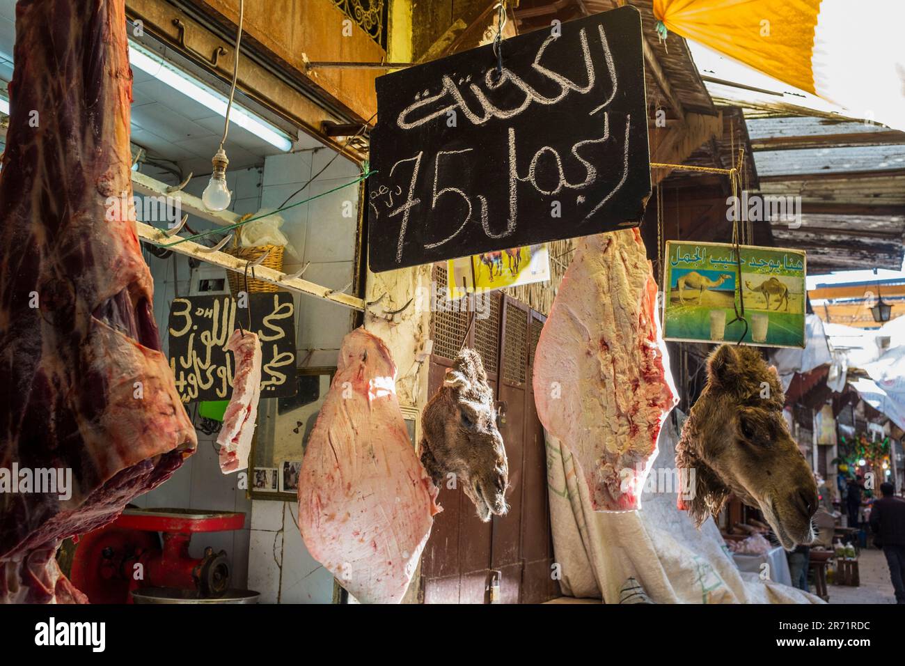 Morocco. Fes. Medina. butcher Stock Photo - Alamy