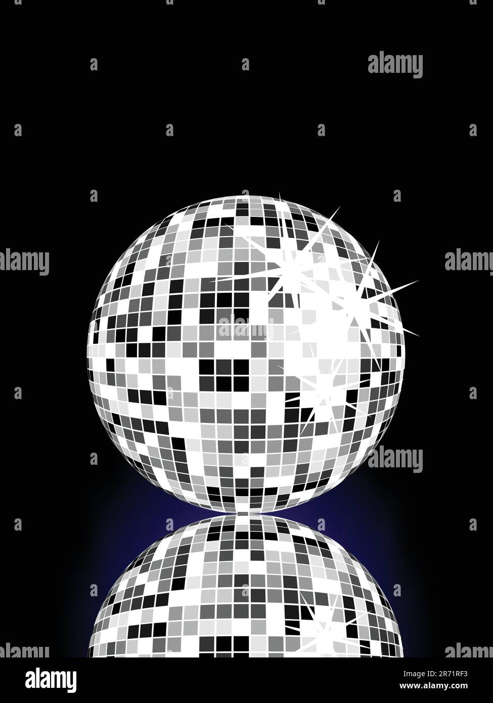 vector eps10 illustration of a mirror ball on a colorful background ...