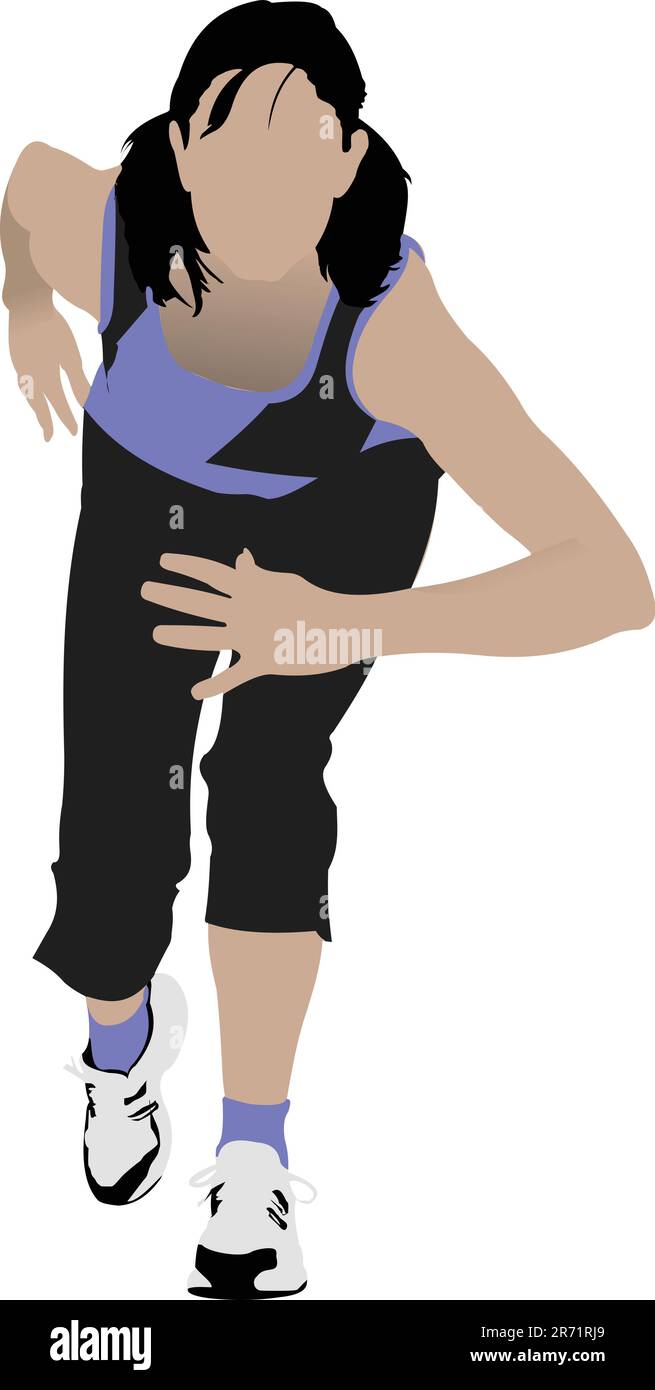 The running woman. Vector illustration Stock Vector Image & Art - Alamy