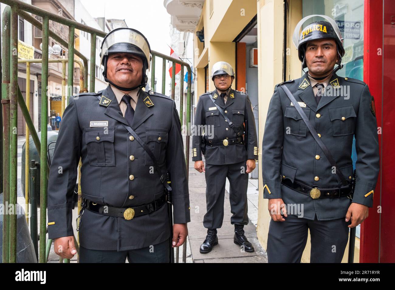 Peru. Lima. police Stock Photo - Alamy