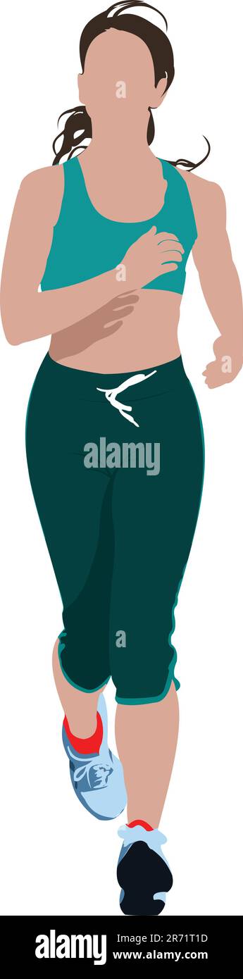 The running woman. Vector illustration Stock Vector Image & Art - Alamy