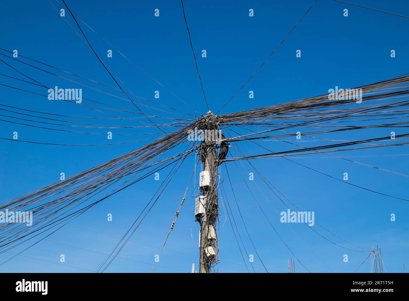 Peru. nazca. electric cables Stock Photo - Alamy