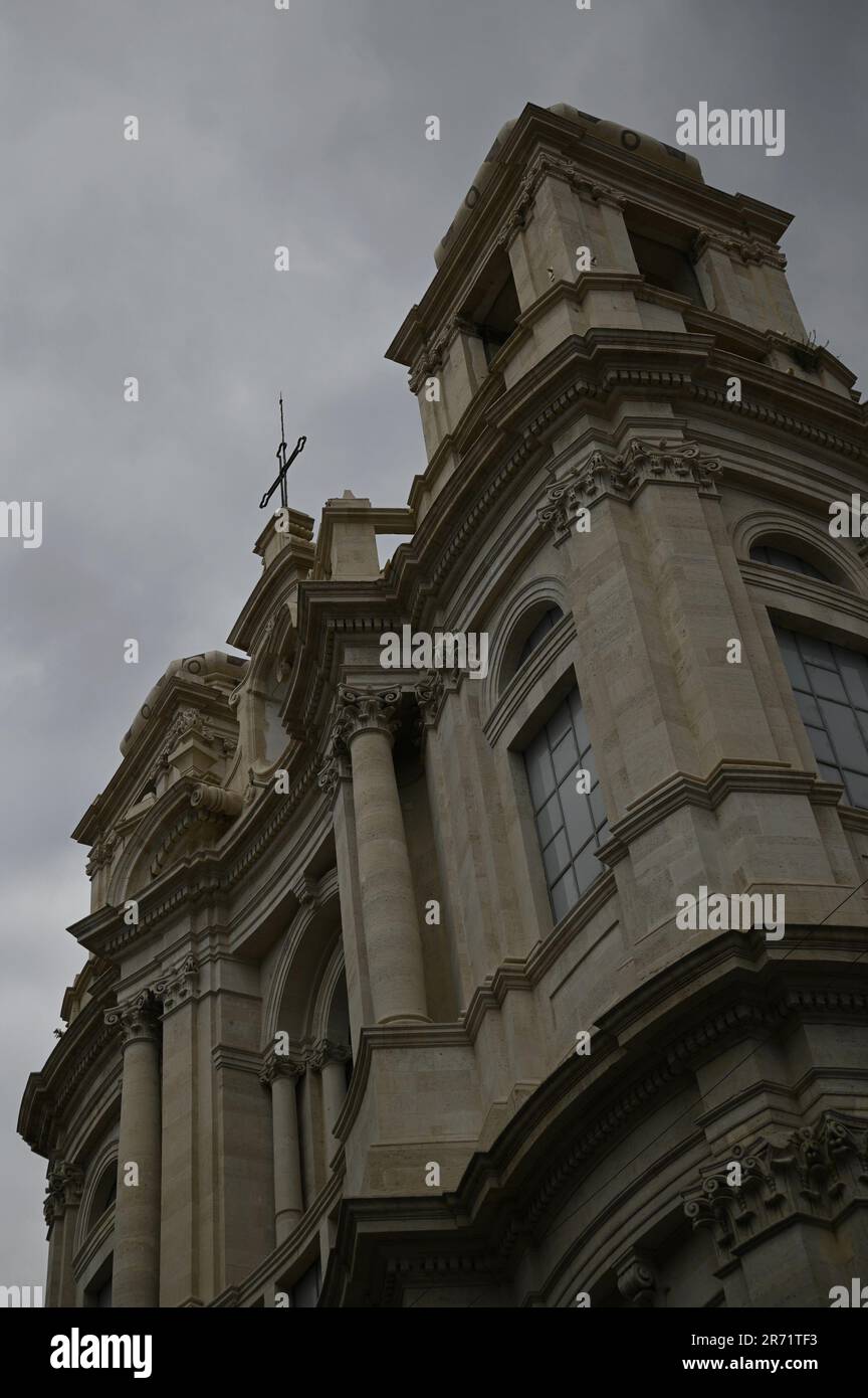 Scenic exterior view of the Sicilian Baroque style Monastero della ...