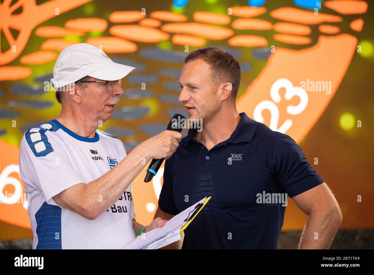 Uwe Barkow und Doppelolympiasieger und 14-facher Weltmeister Francesco ...
