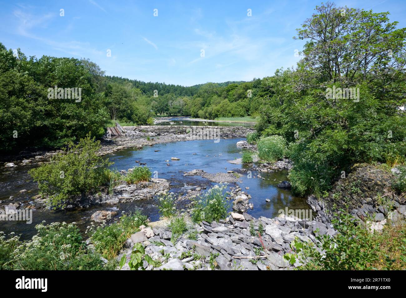The River Leaven at Backbarrow in the Lake District National Park, UK ...