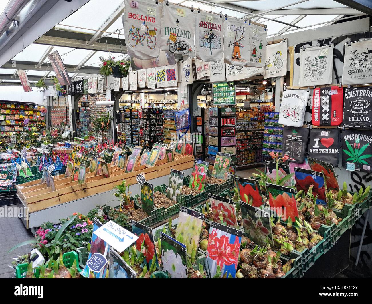 Bloemenmarkt. floating flower market. amsterdam. holland Stock Photo ...