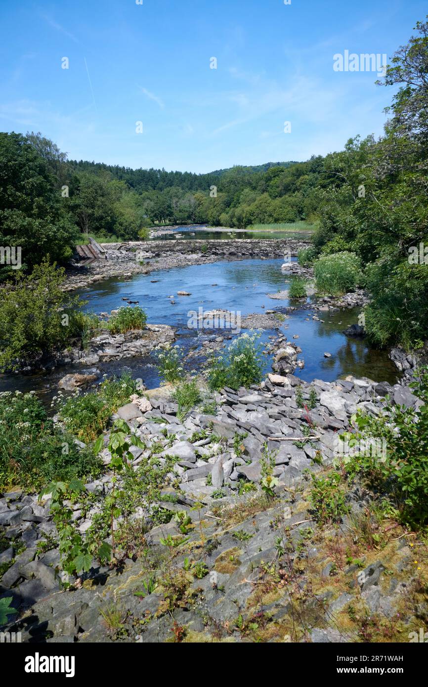 The River Leaven at Backbarrow in the Lake District National Park, UK ...