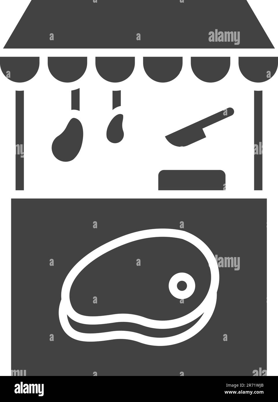 Meat Stall icon vector image. Suitable for mobile application web ...