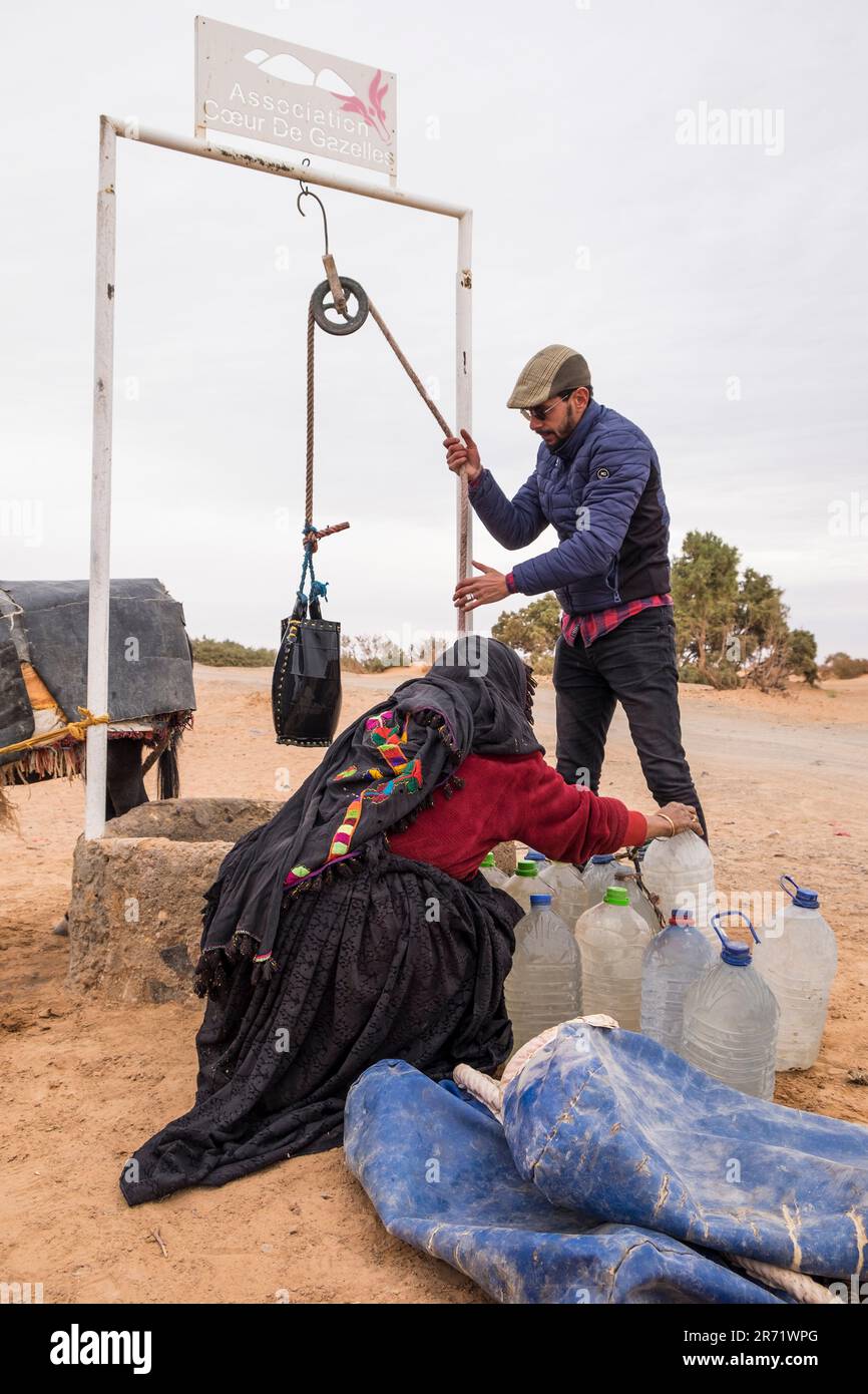 Morocco. Taouz. water well Stock Photo - Alamy