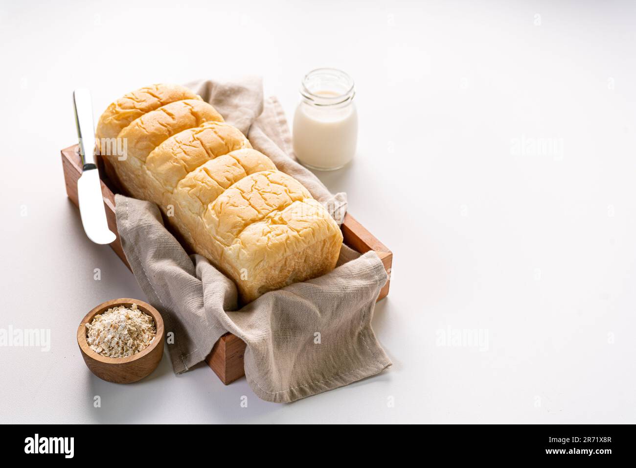 Fresh Baked brioche soft and fluffy bun white Bread or milk bread ...