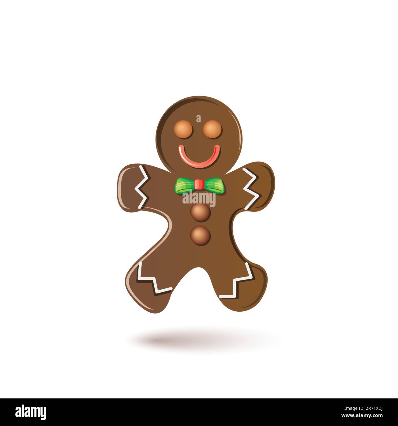 Gingerbread man christmas illustration Stock Vector Images - Alamy