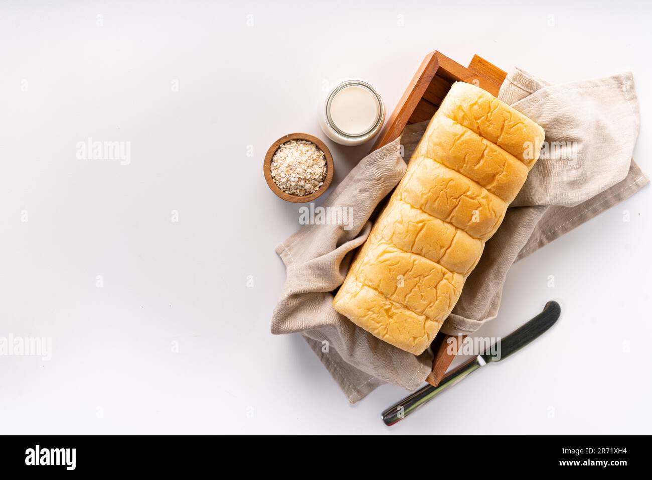 Fresh Baked brioche soft and fluffy bun white Bread or milk bread ...
