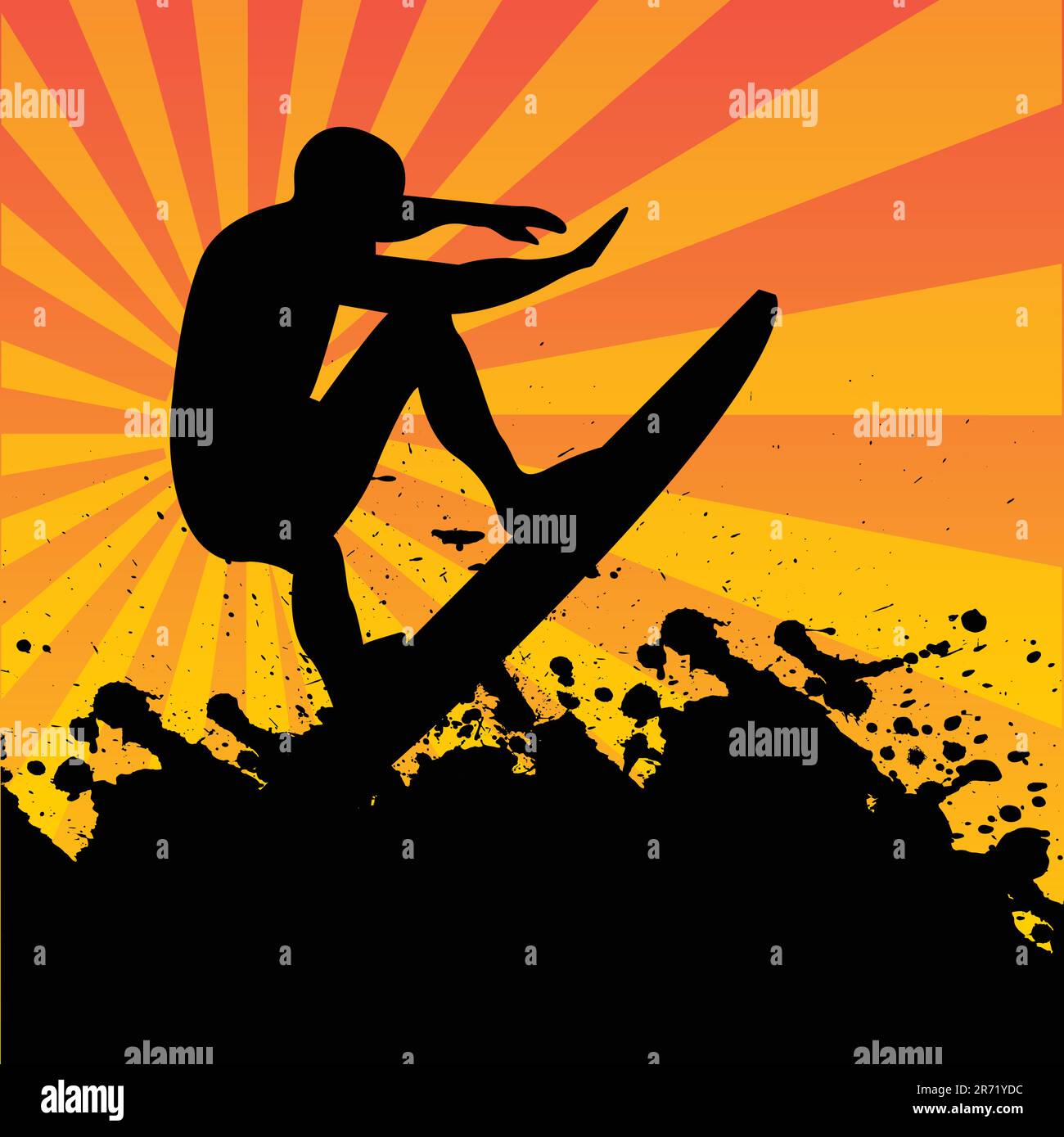 vector illustration of a surfer Stock Vector Image & Art - Alamy
