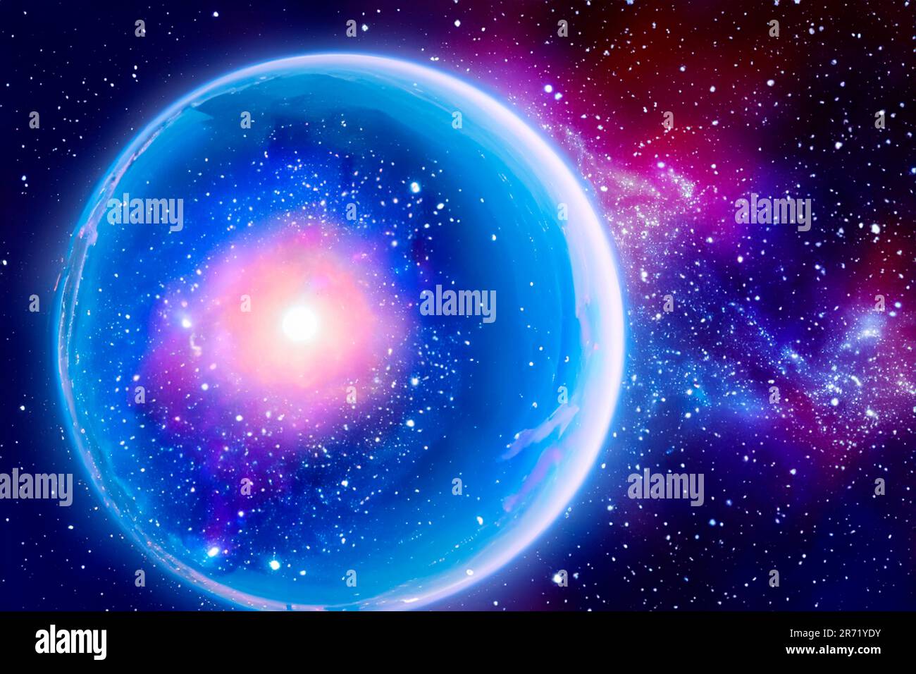 Universe. Black hole. Galaxy. Universe with rotating spiral galaxy in ...