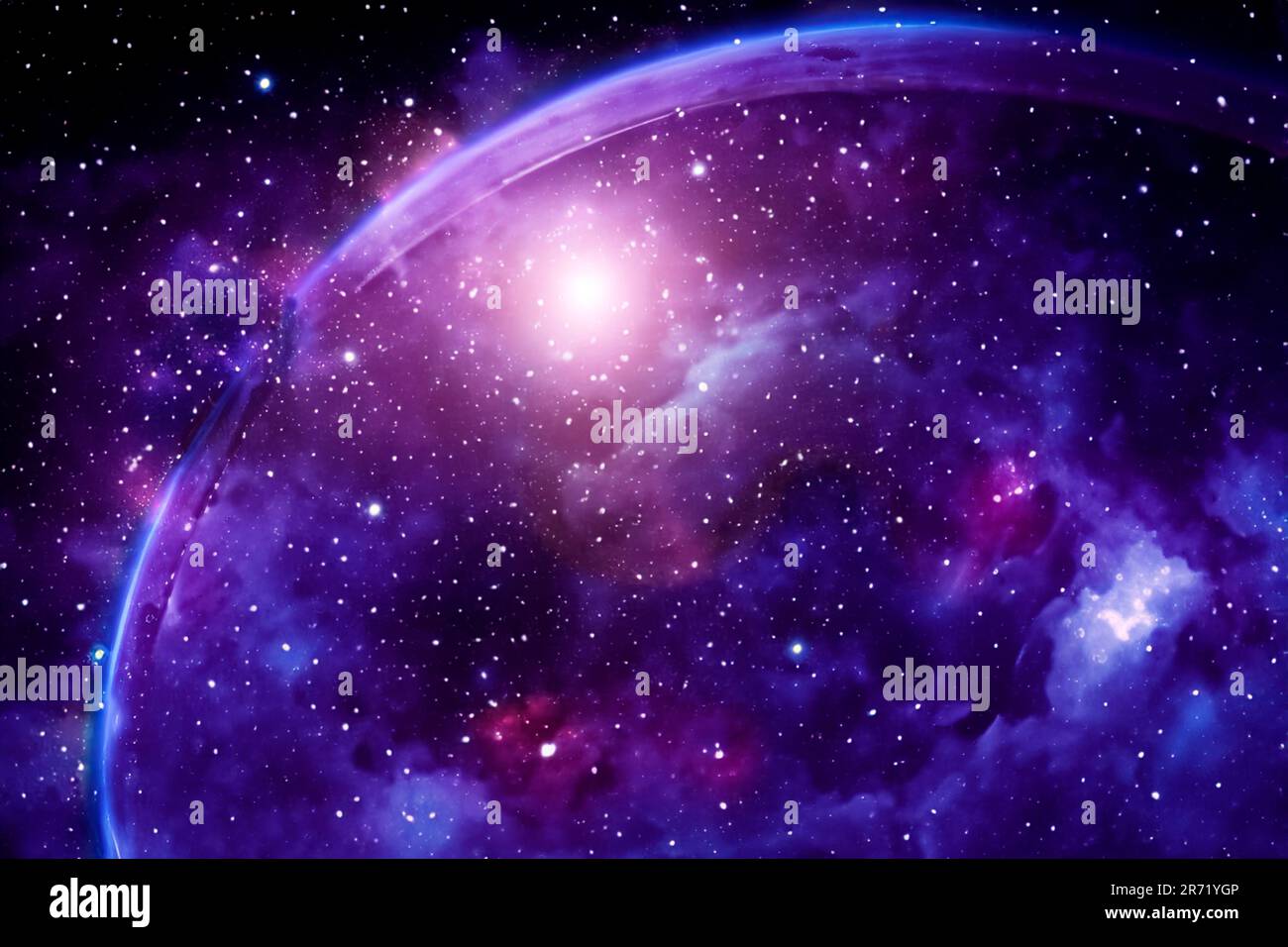 Wide Galaxy And Stars