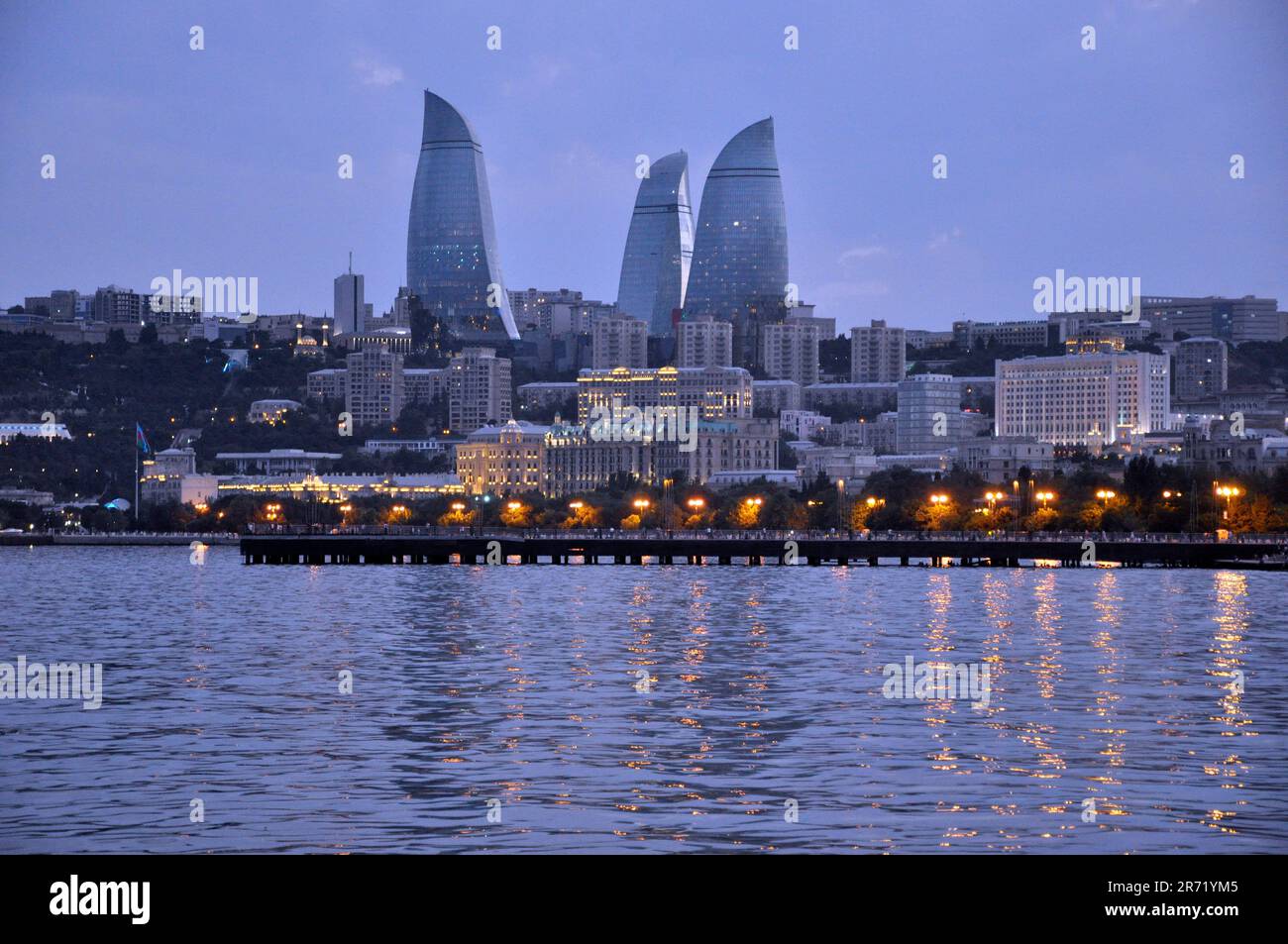 Azerbaijan. Baku. Flame towers Stock Photo - Alamy
