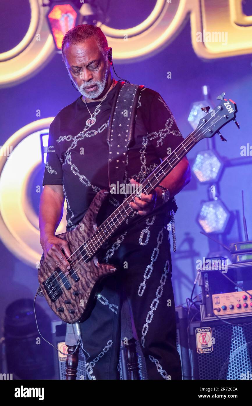 Robert "Kool" Bell of Kool and the Gang performing at the Cambridge ...