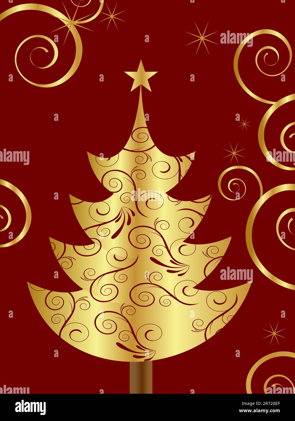 Beautiful red happy christmas card Stock Vector Images - Alamy