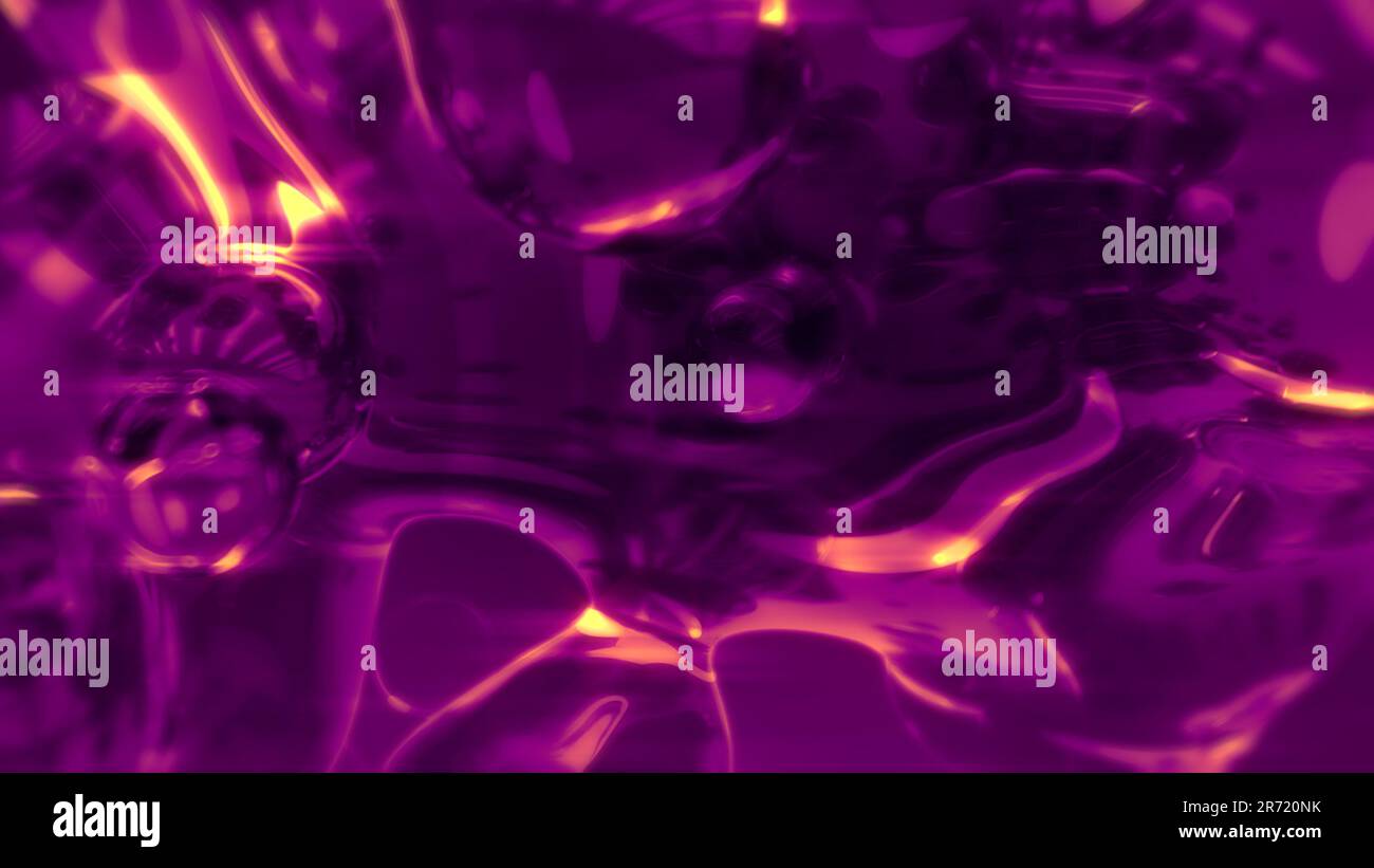 pink and orange glowing disco dance slime benign liquid - abstract 3D ...