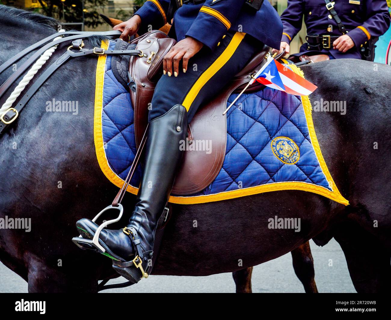 New York, New York, USA. 11th June, 2023. NYPD mounted unit officer ...