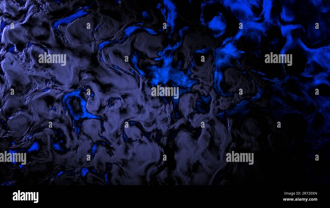 dark blue gradient bio forms texture - abstract 3D illustration Stock ...