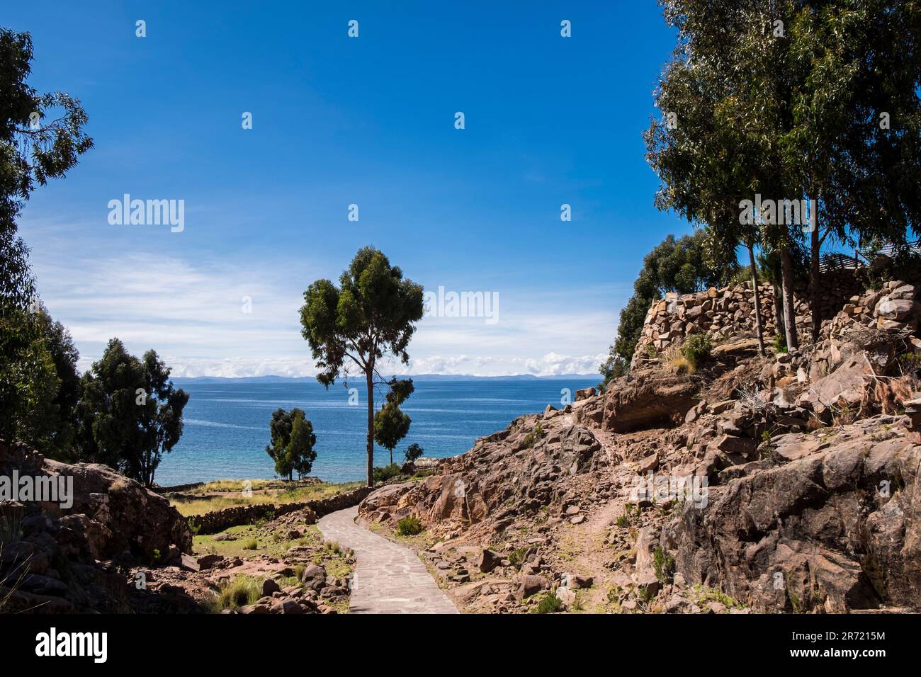 Isla de taquile. titicaca lake. peru Stock Photo - Alamy