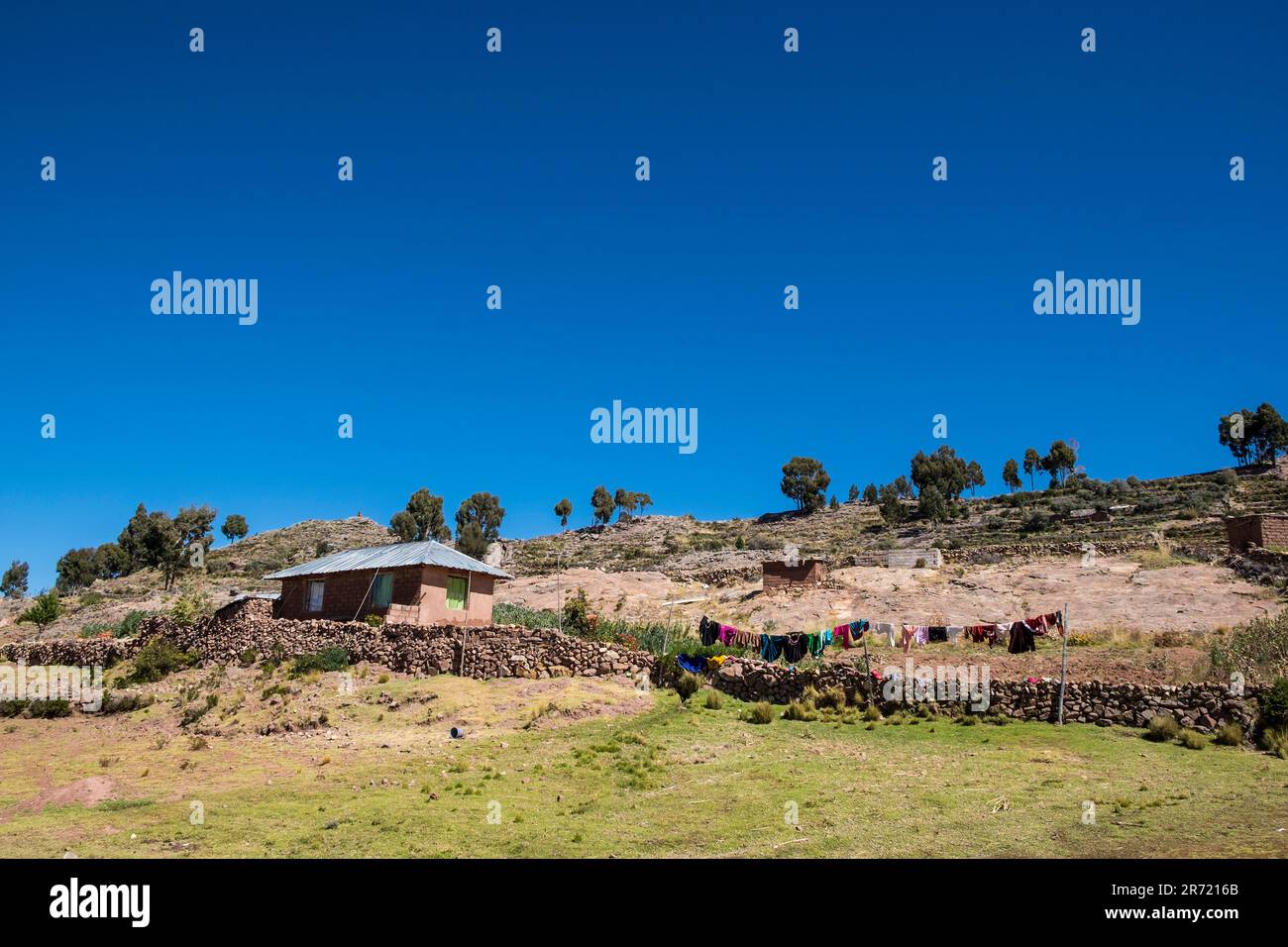 Isla de taquile. titicaca lake. peru Stock Photo - Alamy