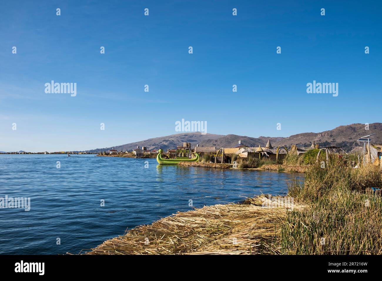 Peru. Titicaca lake. Uros islands Stock Photo - Alamy