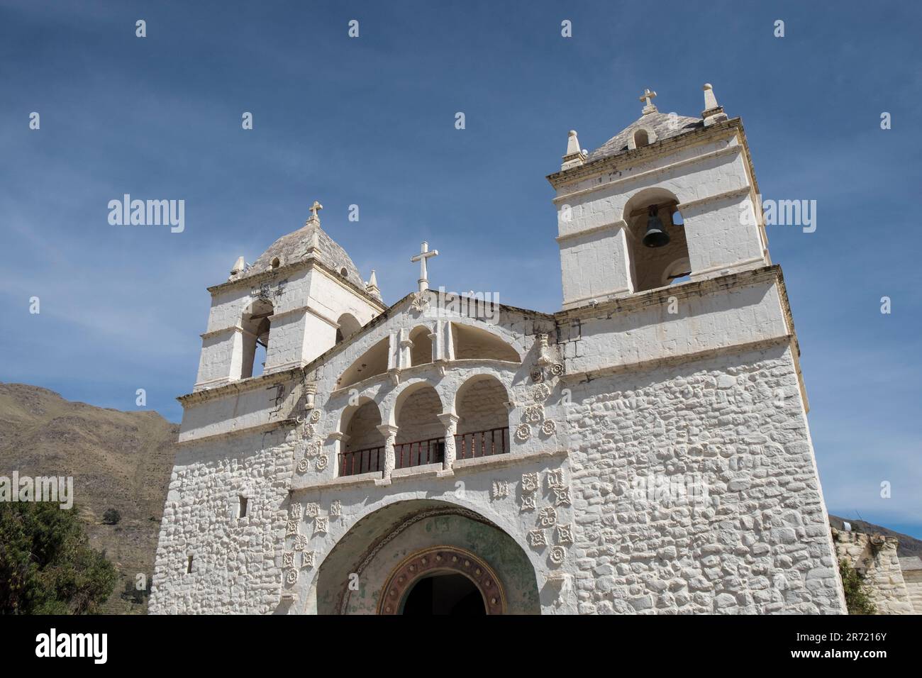 Local church. maca. peru Stock Photo - Alamy