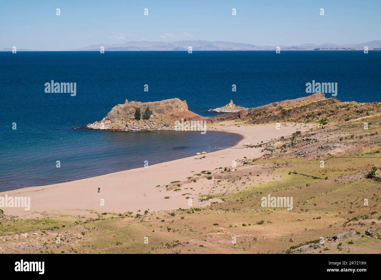 Isla de taquile. titicaca lake. peru Stock Photo - Alamy