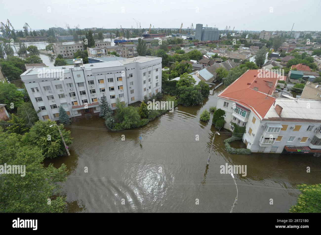 Kherson. 10th June, 2023. This photo taken on June 10, 2023 shows a ...