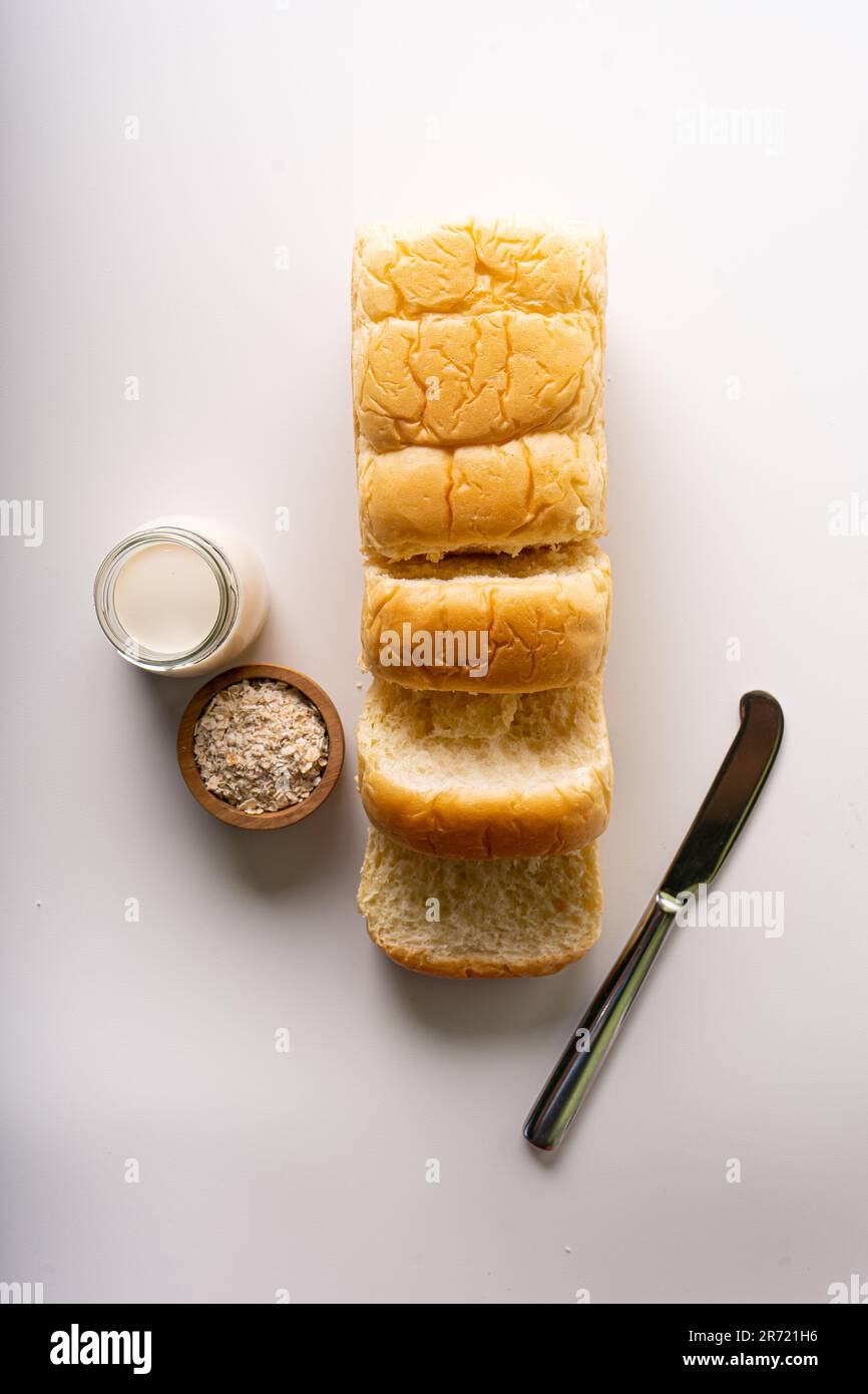Fresh Baked brioche soft and fluffy bun white Bread or milk bread ...