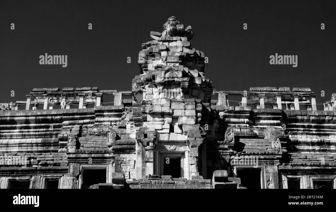 Abandoned, unique structure from the Khmer Empire period in Cambodia ...
