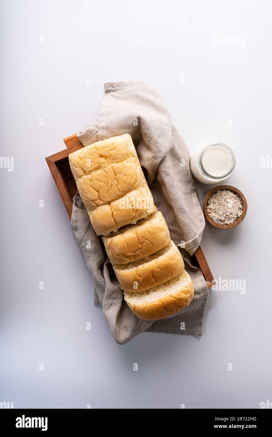 Fresh Baked brioche soft and fluffy bun white Bread or milk bread ...