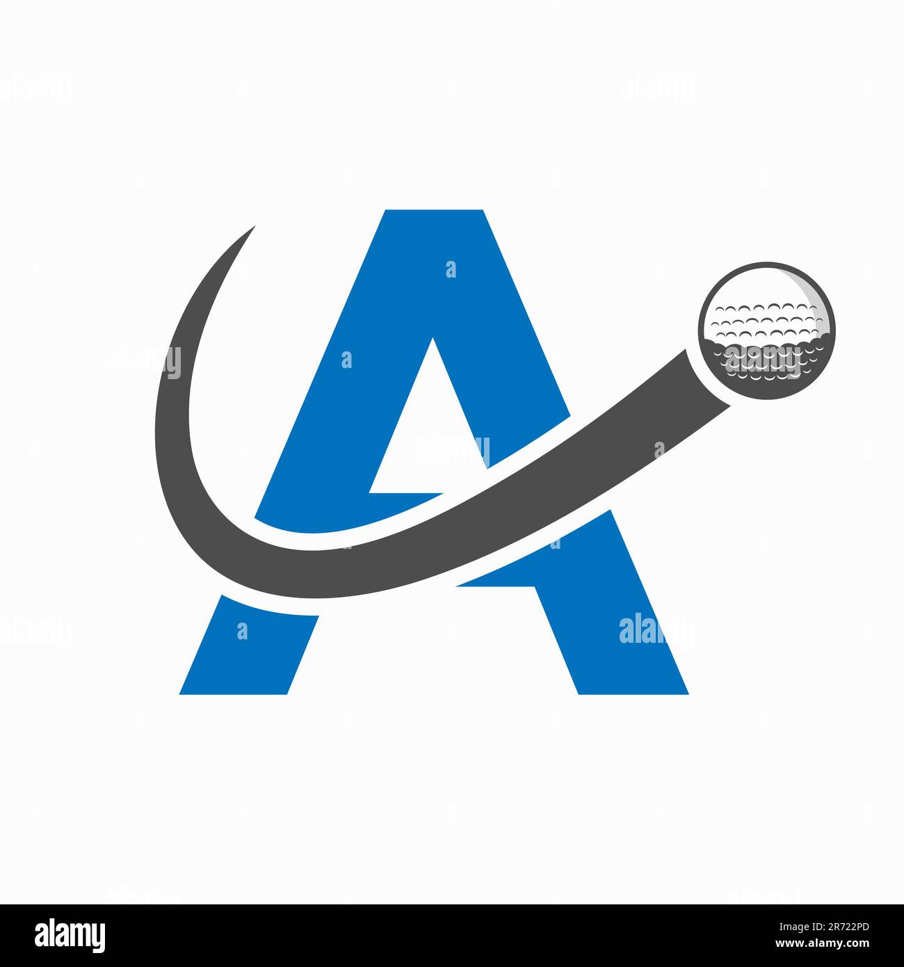 Initial Letter A Golf Logo Design. Initial Hockey Sport Academy Sign ...