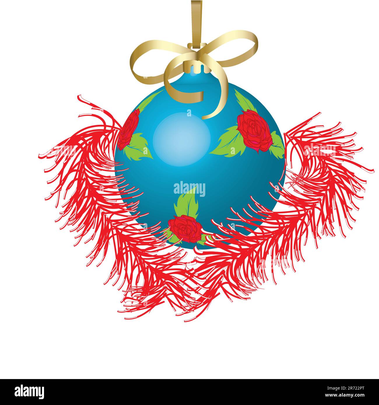 Dark blue New Year's ball on a white background. Vector illustration ...