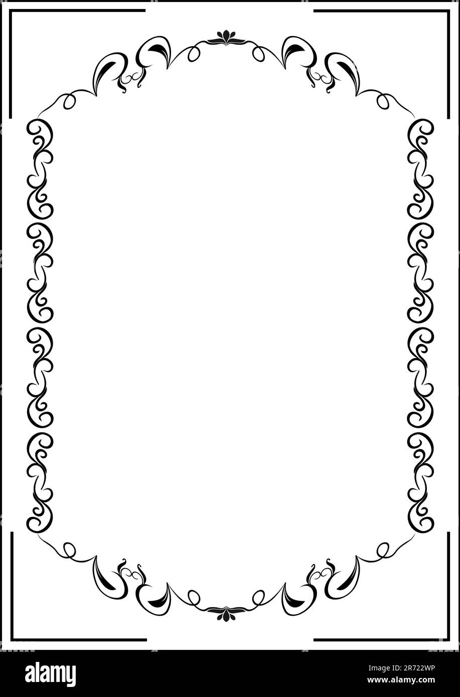 Illustration blank floral frame border. Vector Stock Vector Image & Art ...
