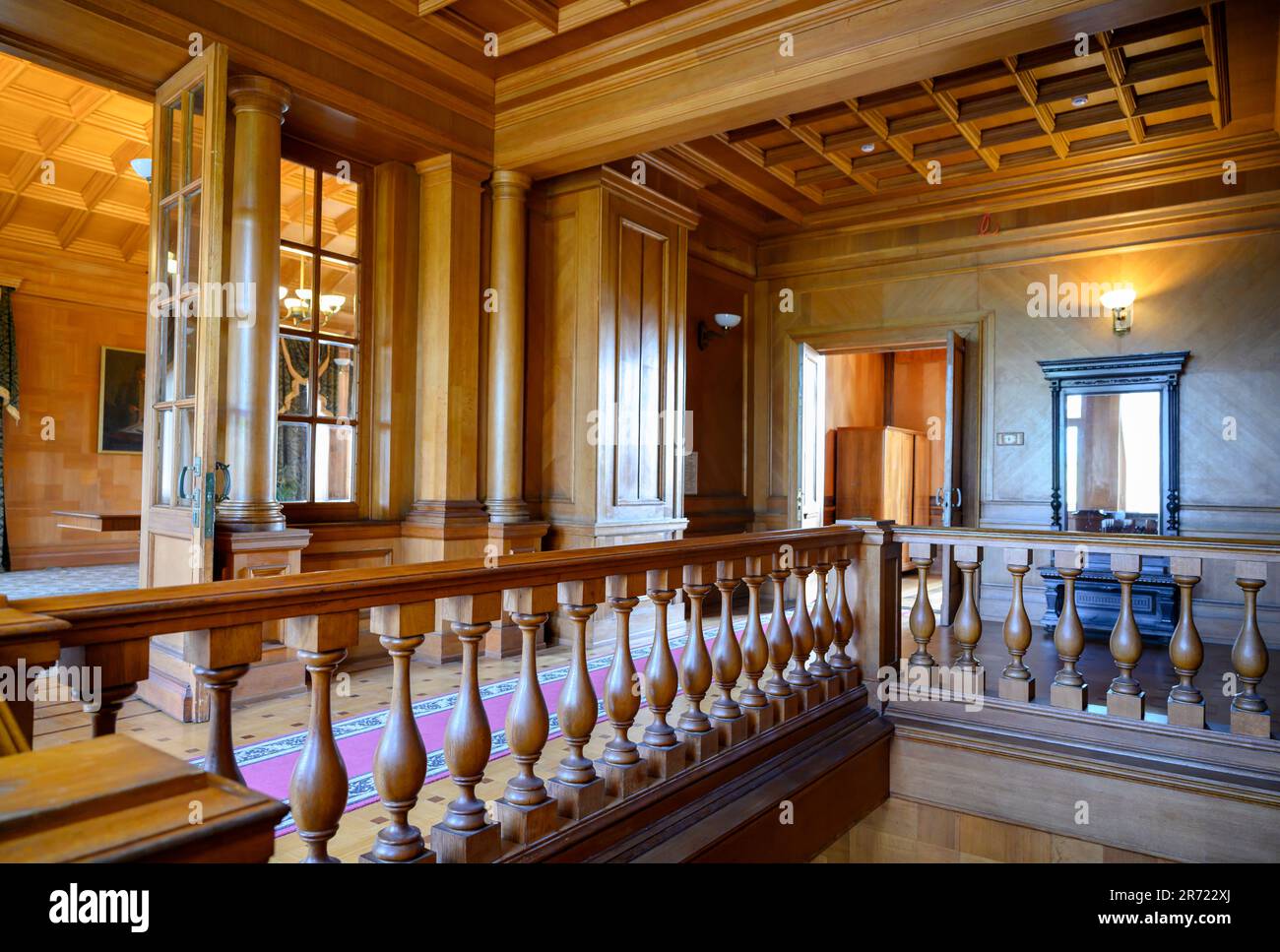 Interior in wood of the 30s of the 20th century in the museum of Stalin ...