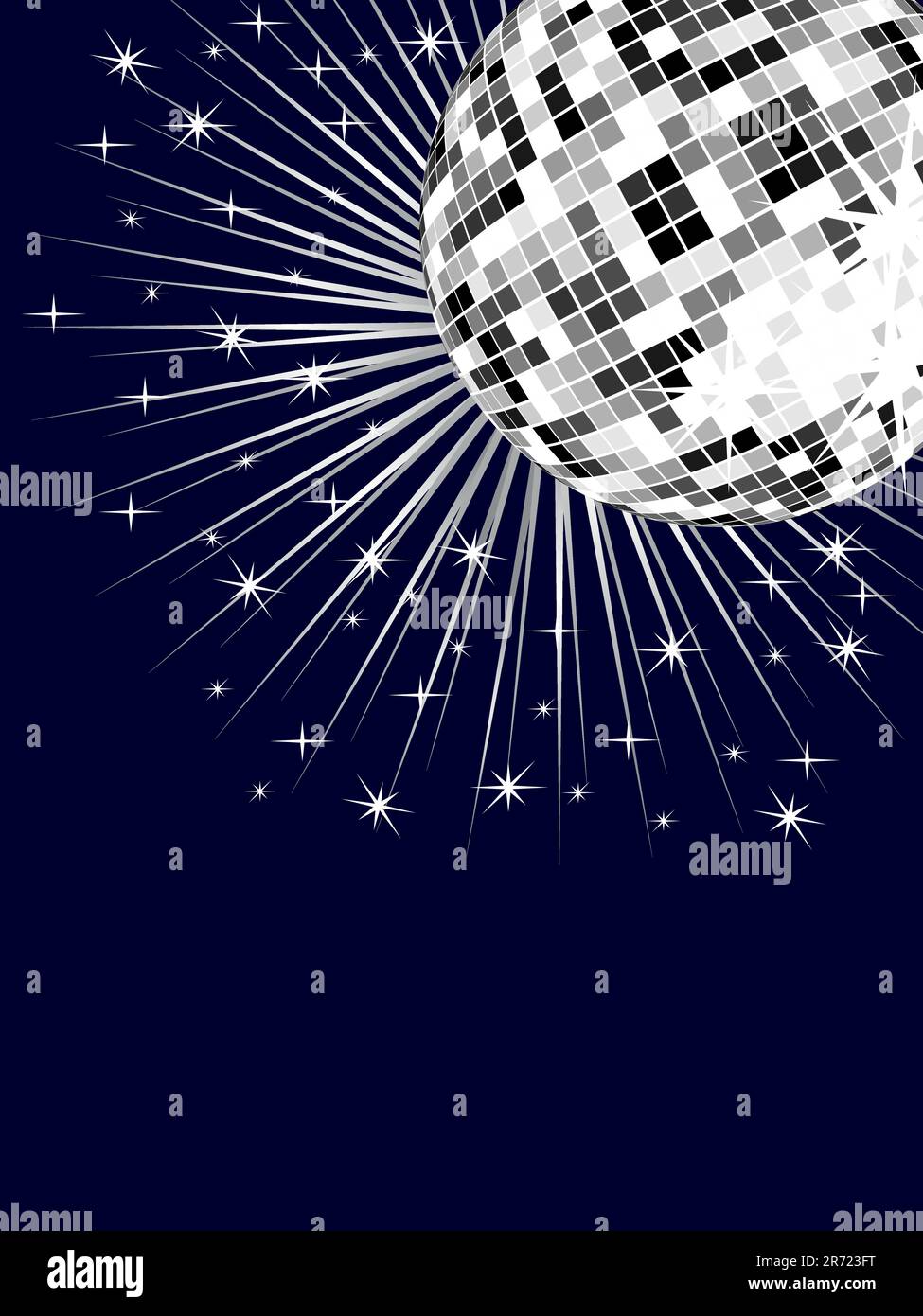 vector eps10 illustration of a mirror ball on an abstract background ...