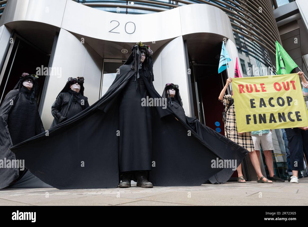 London, UK. 12 June, 2023. Extinction Rebellion's "Oil Slickers ...