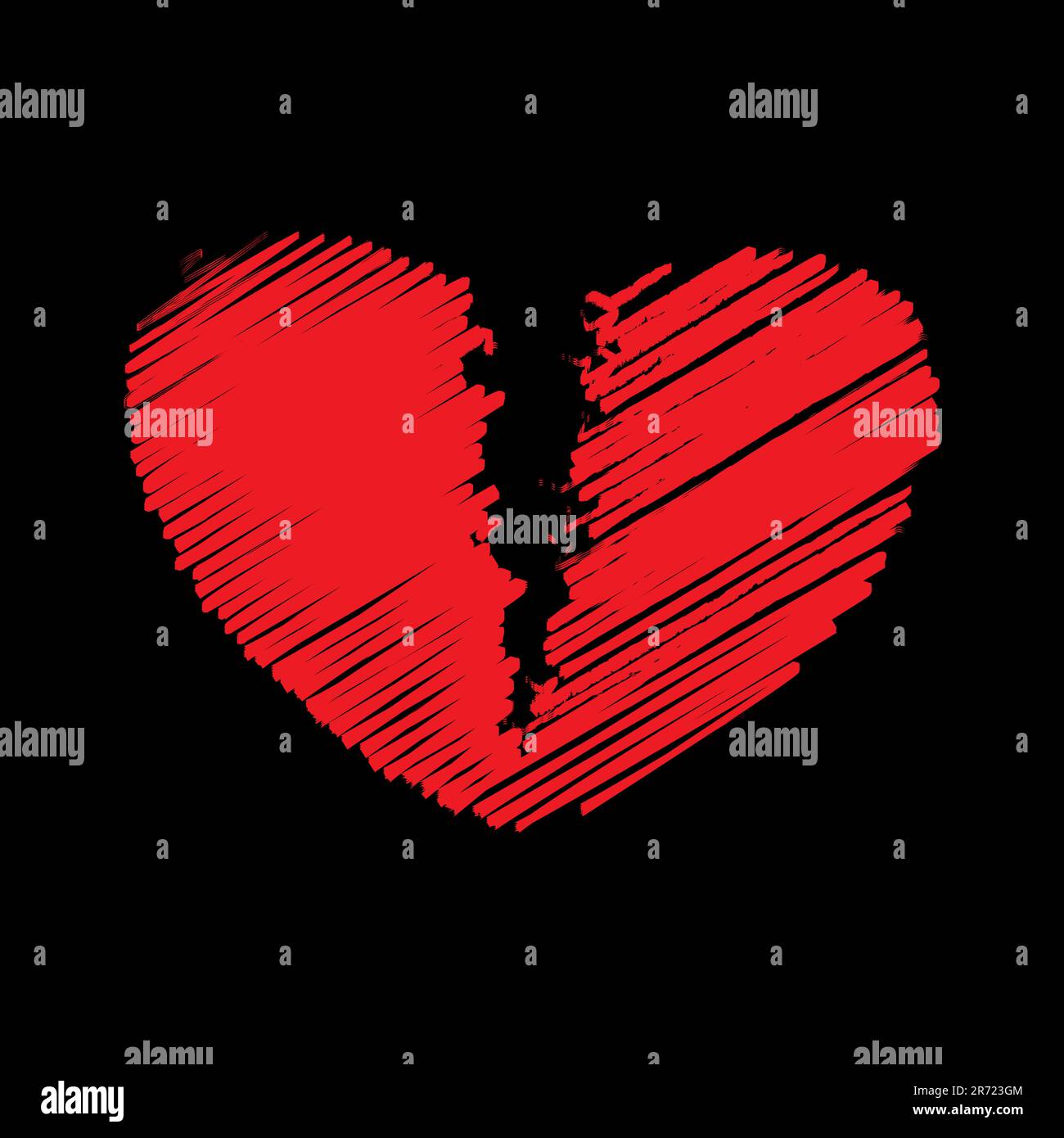 Red broken heart, vector illustration Stock Vector Image & Art - Alamy
