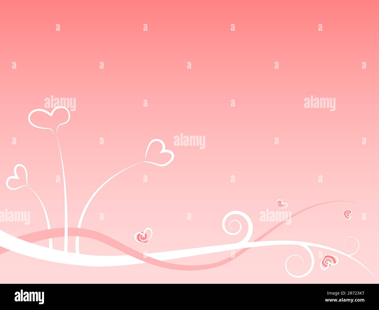 Vector pink background with white hearts Stock Vector Image & Art - Alamy
