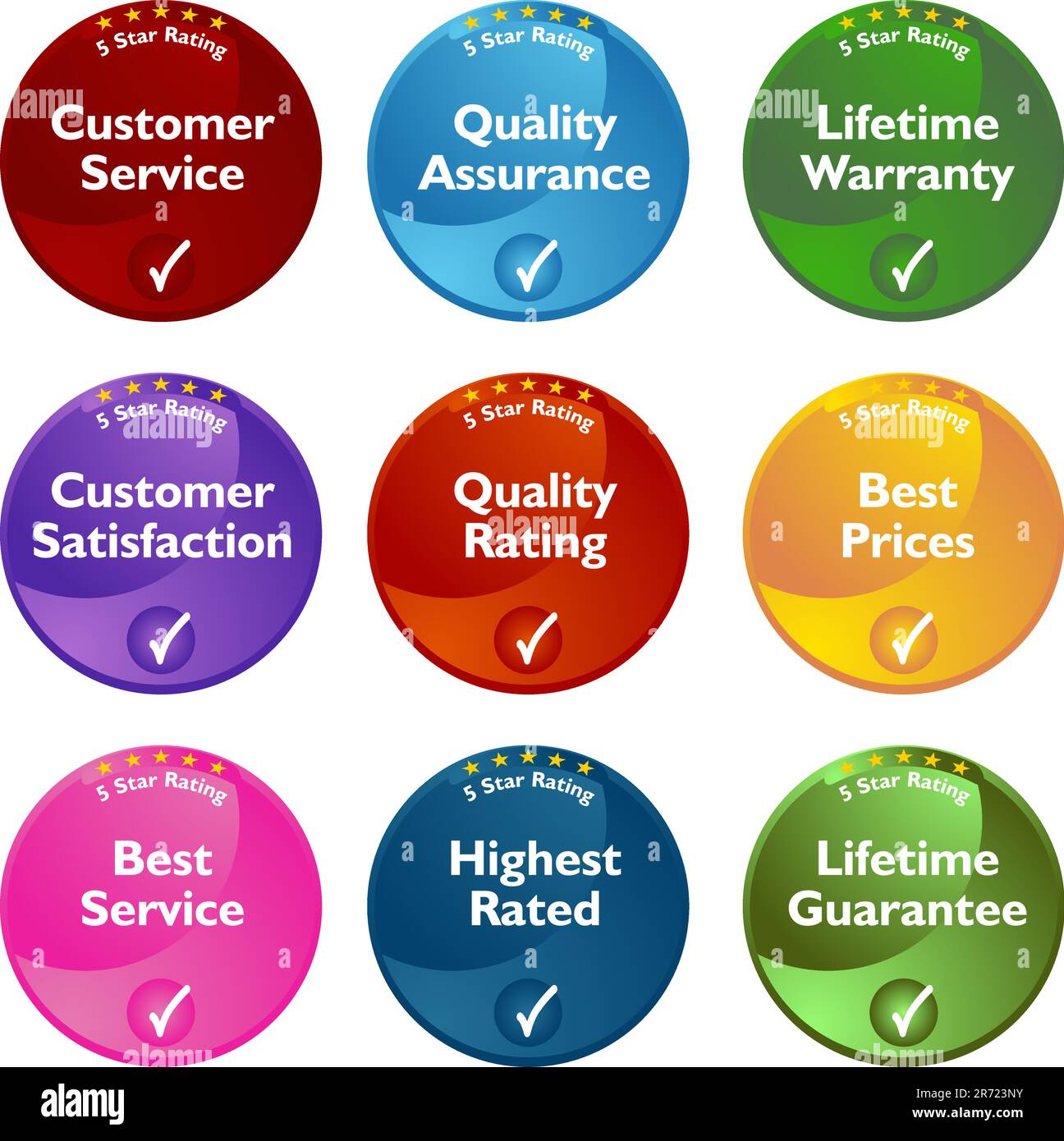 An image of 5 star rating buttons Stock Vector Image & Art - Alamy