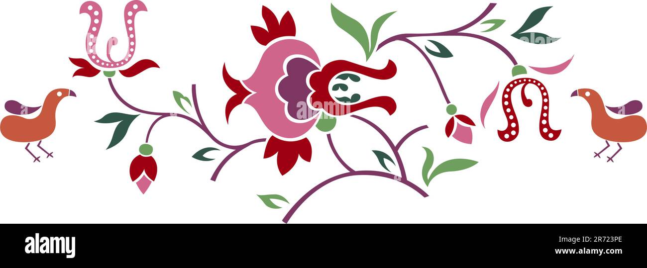 floral border pattern design Stock Vector Image & Art - Alamy