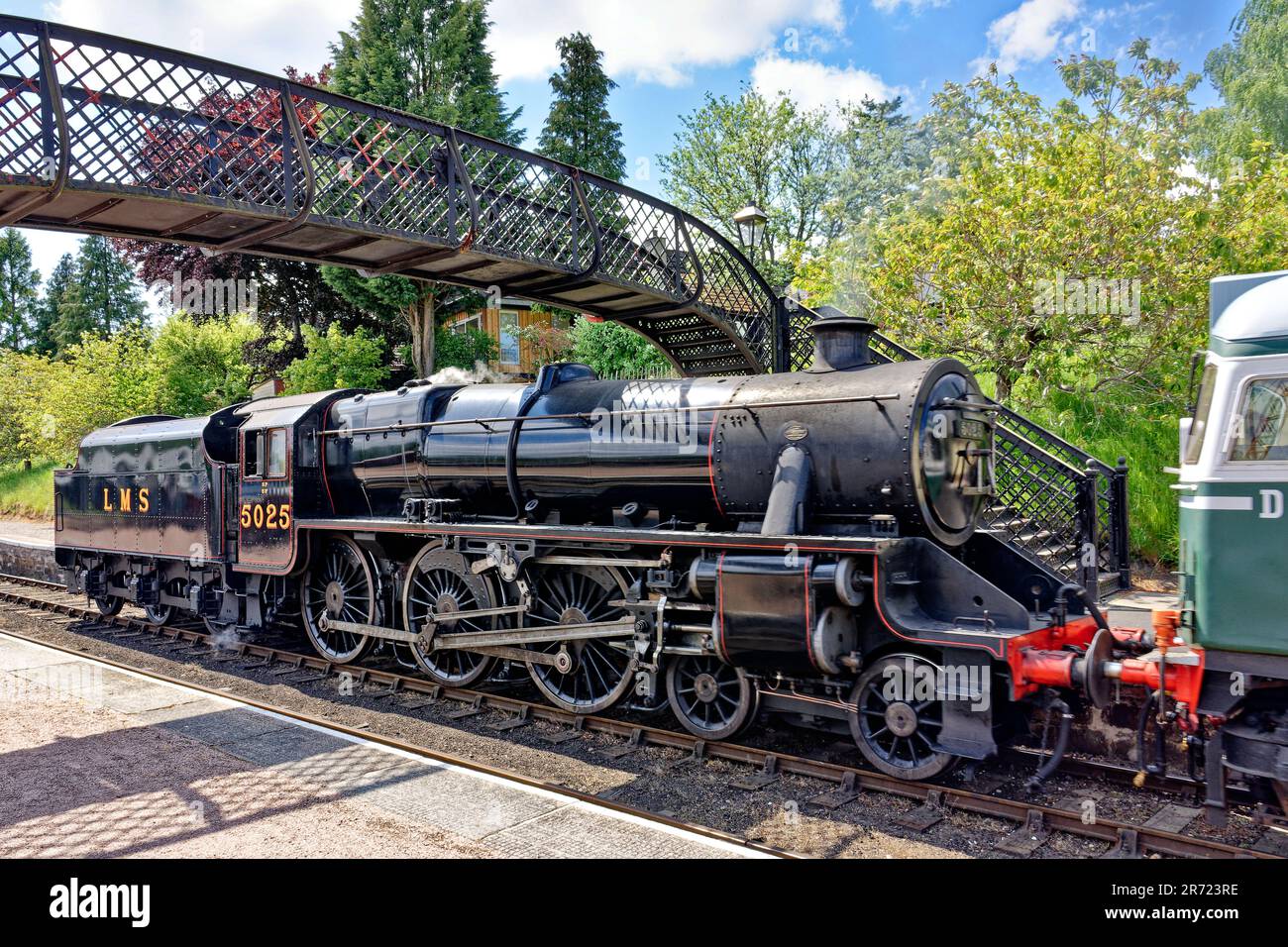 Strathspey Steam Railway Scotland early summer the steam train LMS 5025 ...
