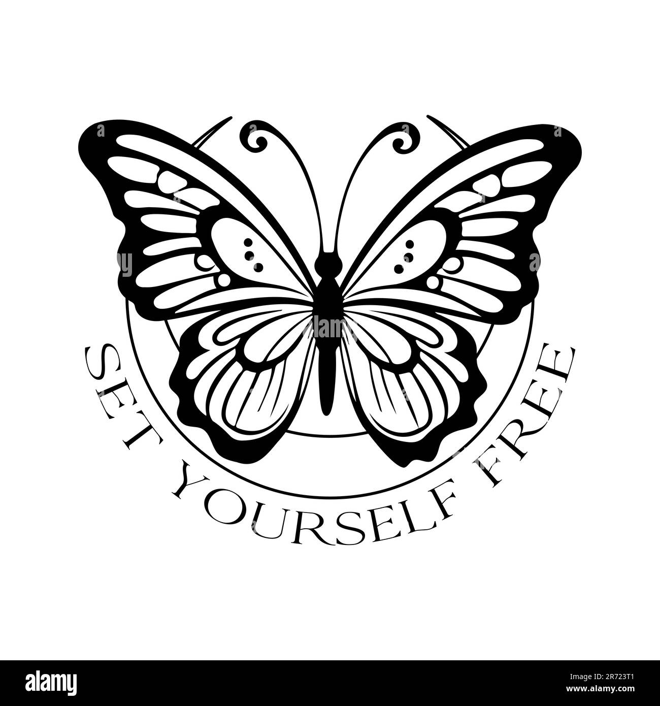 Butterfly black silhouette with quote. Set your free Stock Vector Image ... Butterfly black silhouette with quote. Set your free Stock Vector Image ...